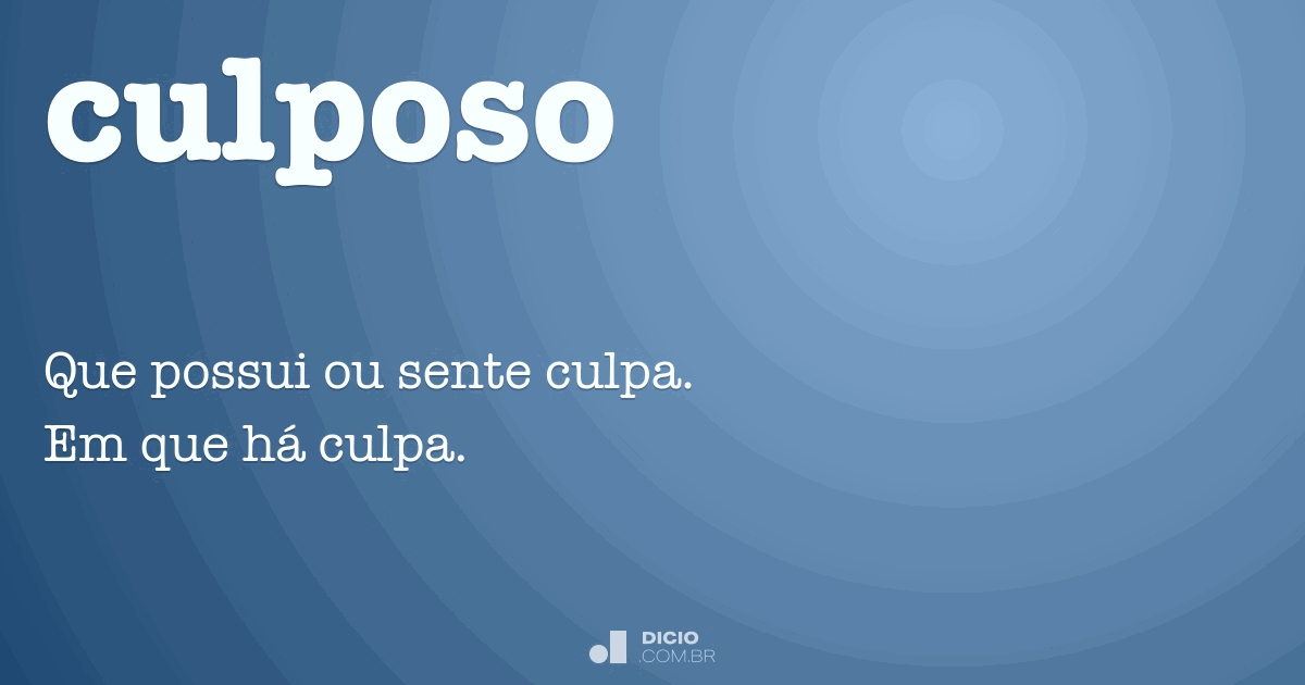 Culposo - Dicio, Dicionário Online de Português