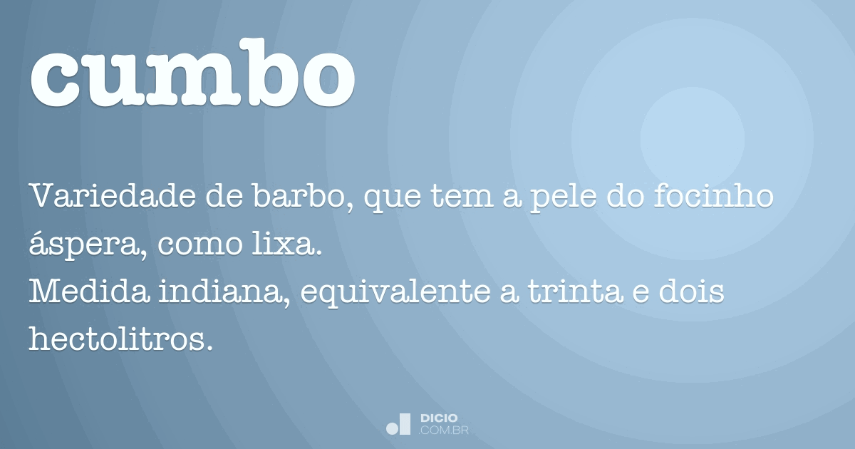 Cumbo - Dicio, Dicionário Online de Português