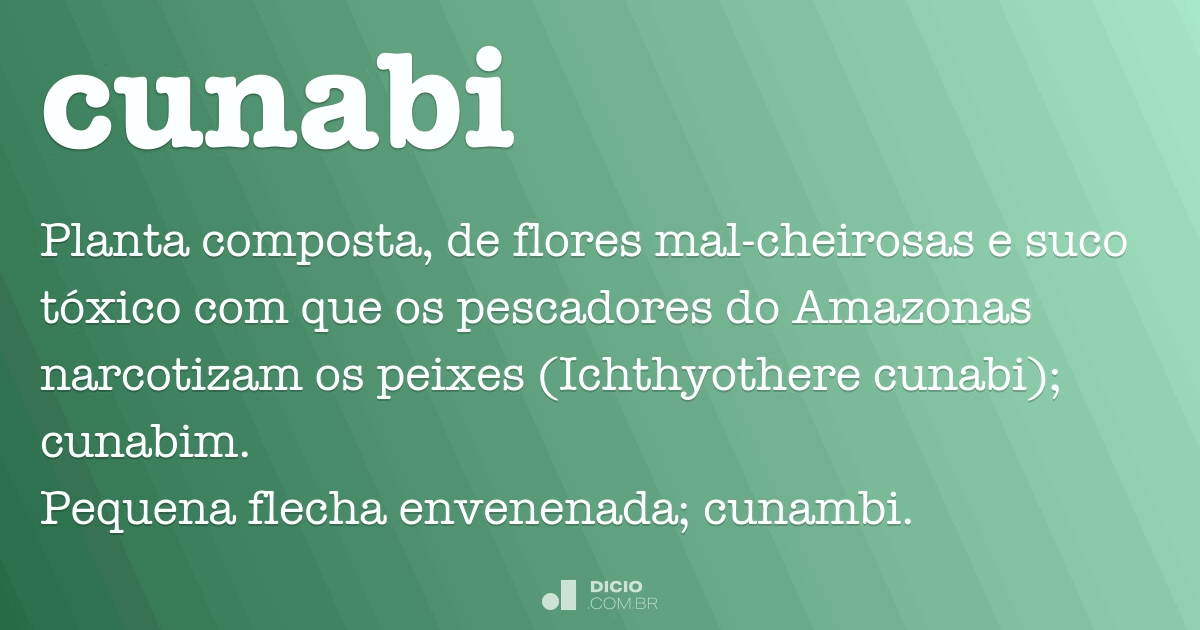 Cunabi - Dicio, Dicionário Online de Português