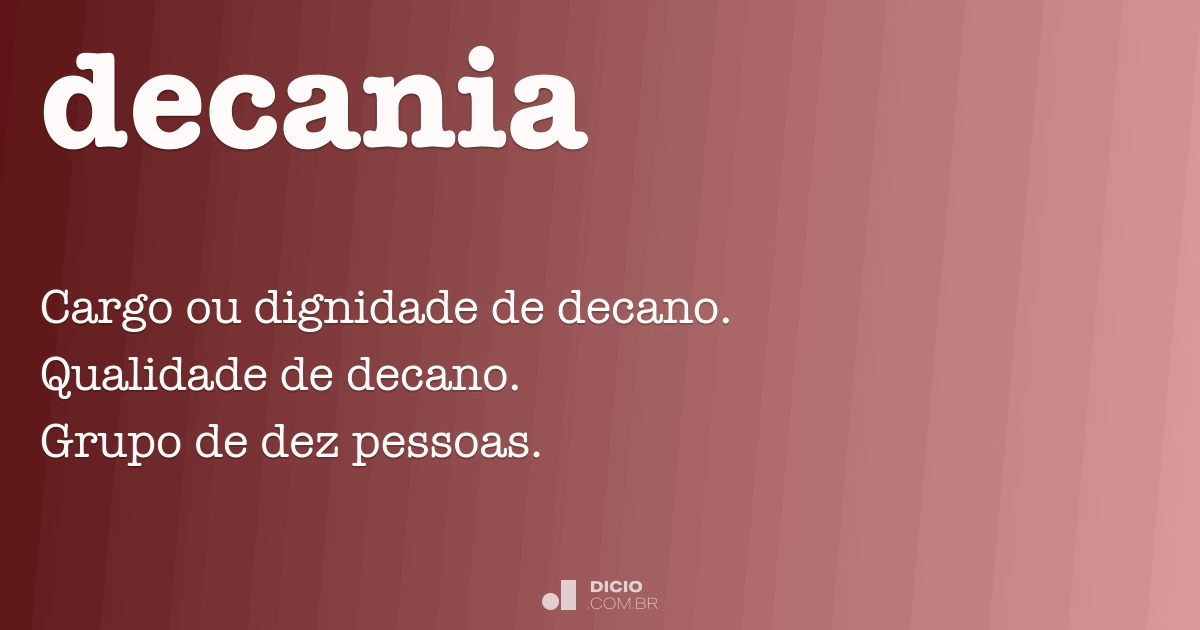 Decania - Dicio, Dicionário Online de Português