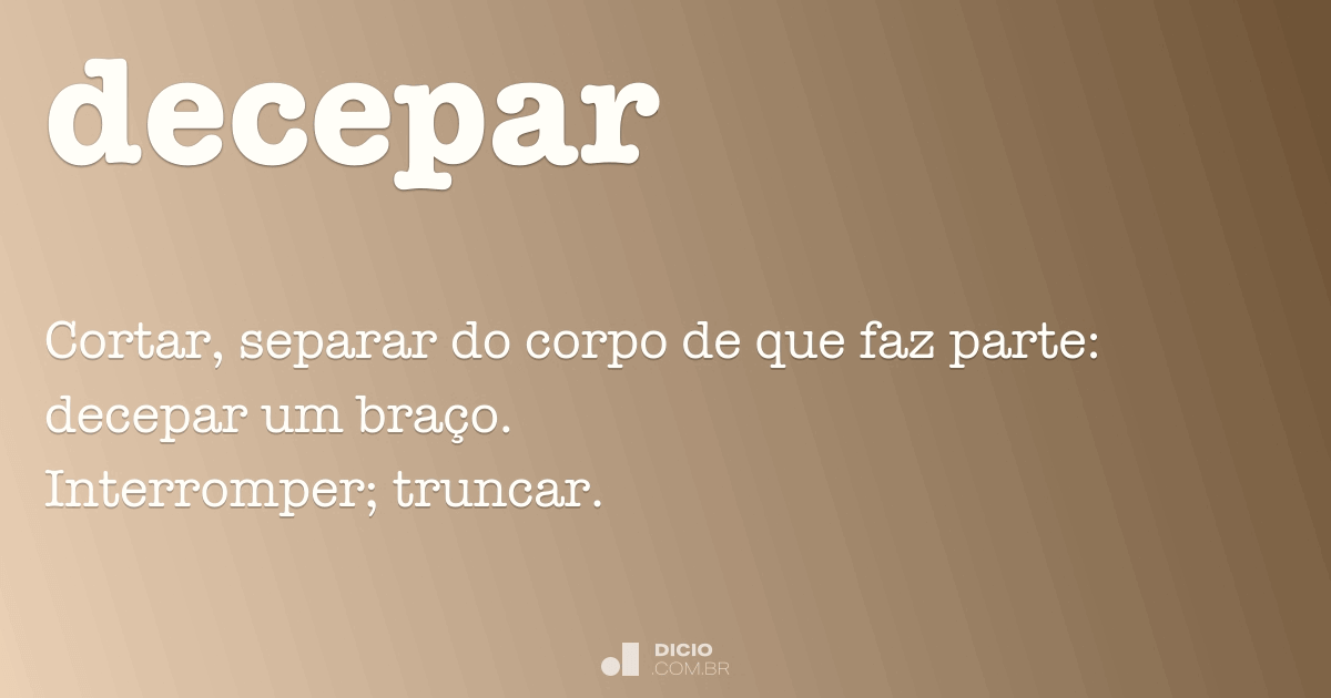 Decepar - Dicio, Dicionário Online de Português
