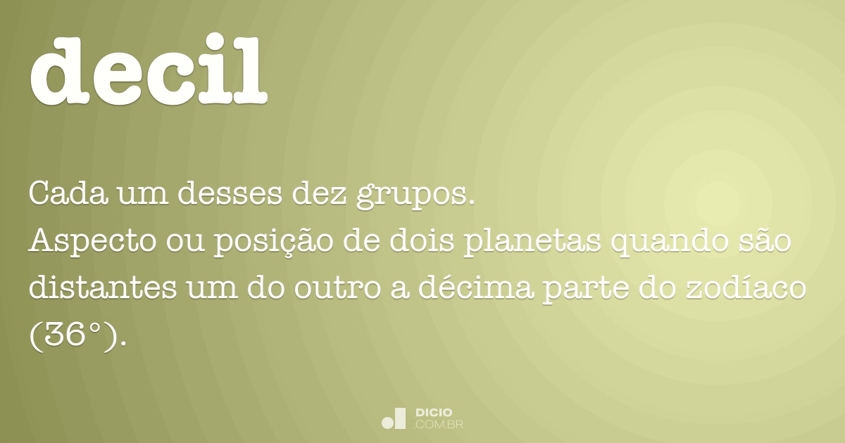 Decil - Dicio, Dicionário Online de Português