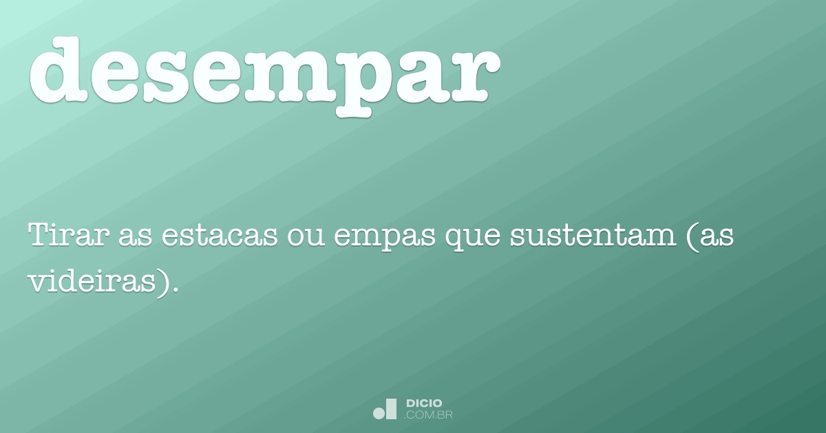 Desempar - Dicio, Dicionário Online de Português
