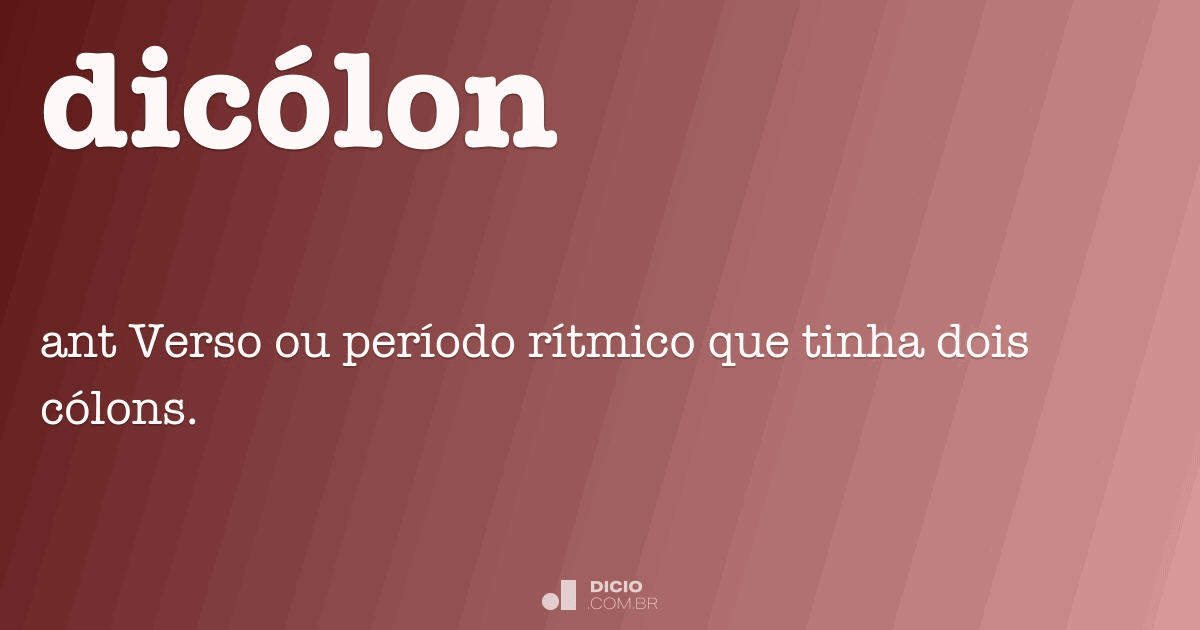 Dicólon - Dicio, Dicionário Online de Português
