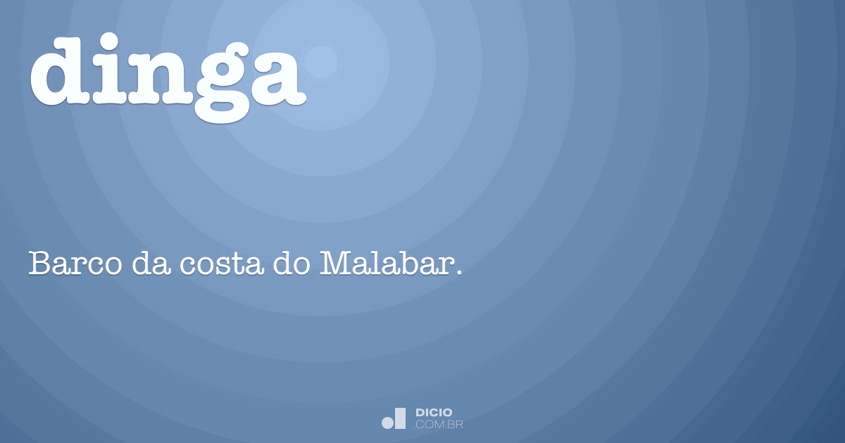 Dinga - Dicio, Dicionário Online de Português