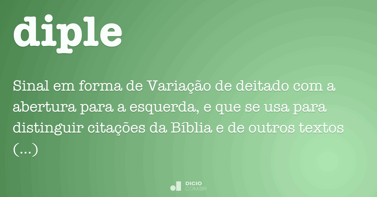 Diple - Dicio, Dicionário Online de Português