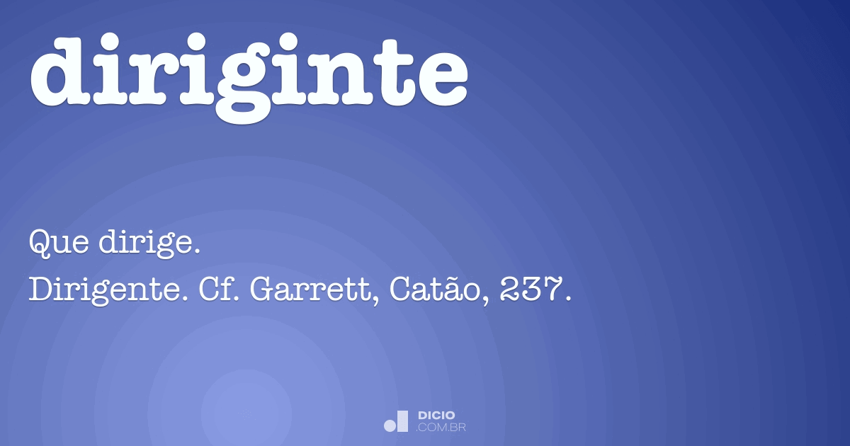 Diriginte - Dicio, Dicionário Online de Português