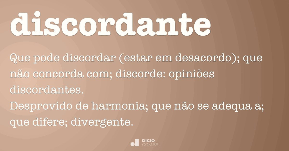 Discordante - Dicio, Dicionário Online de Português
