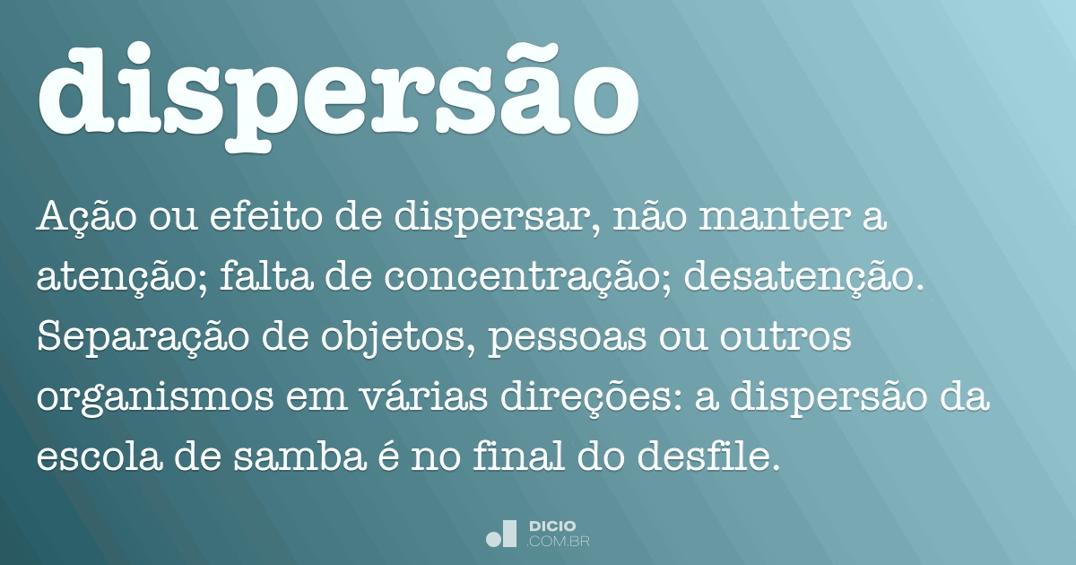 Dispersão - Dicio, Dicionário Online de Português