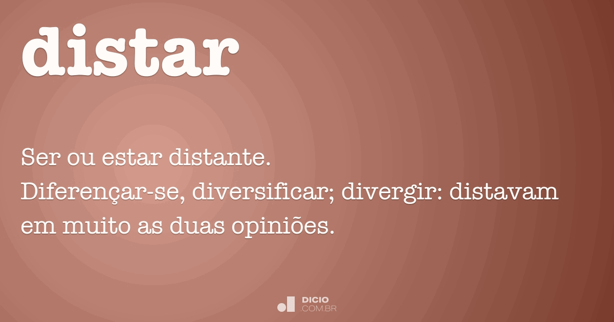 Distar - Dicio, Dicionário Online de Português