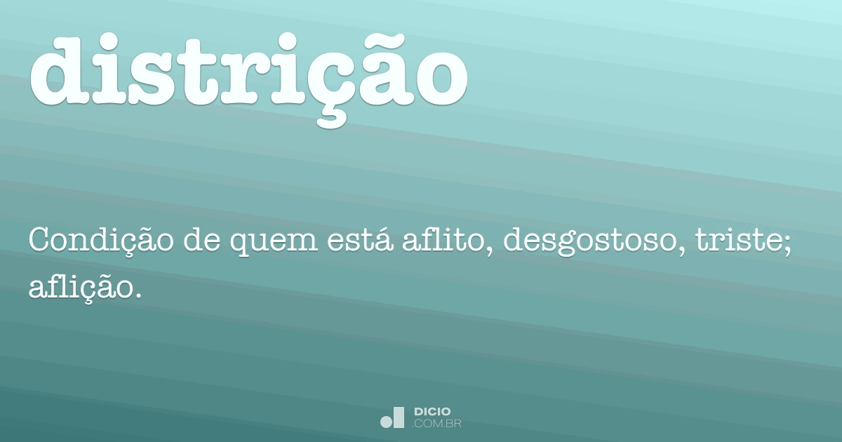 Distrição - Dicio, Dicionário Online de Português