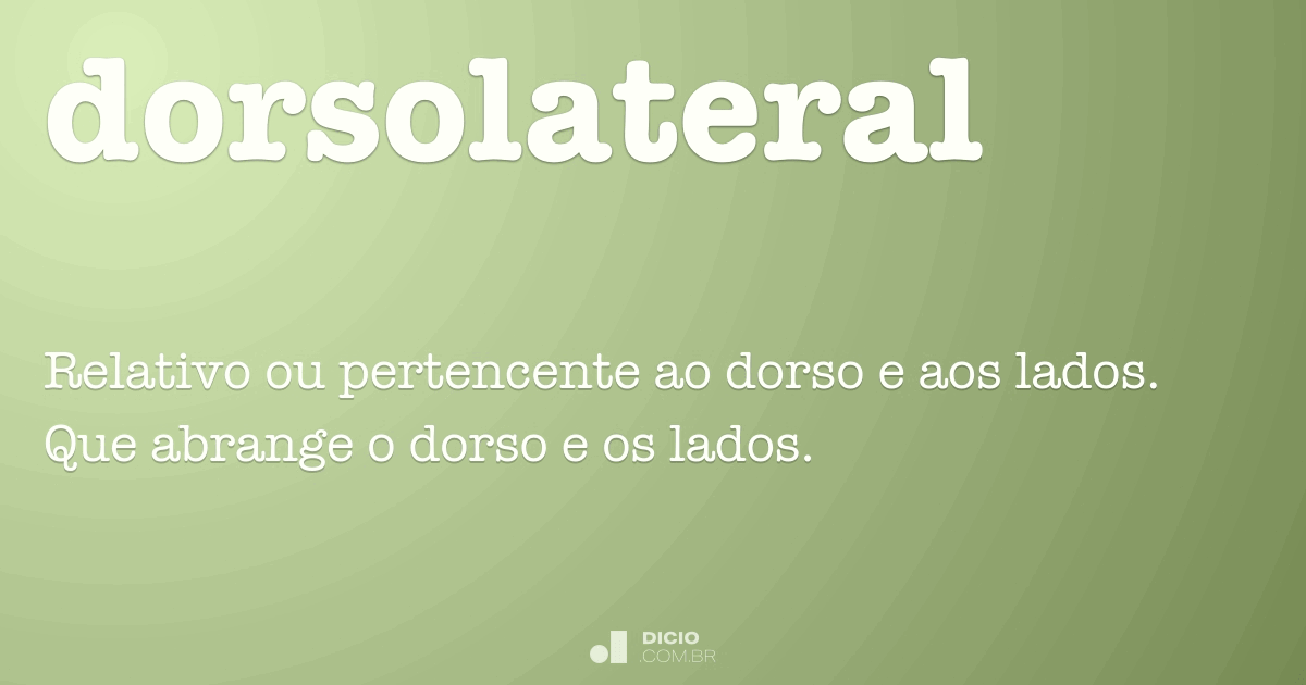 Dorsolateral - Dicio, Dicionário Online de Português