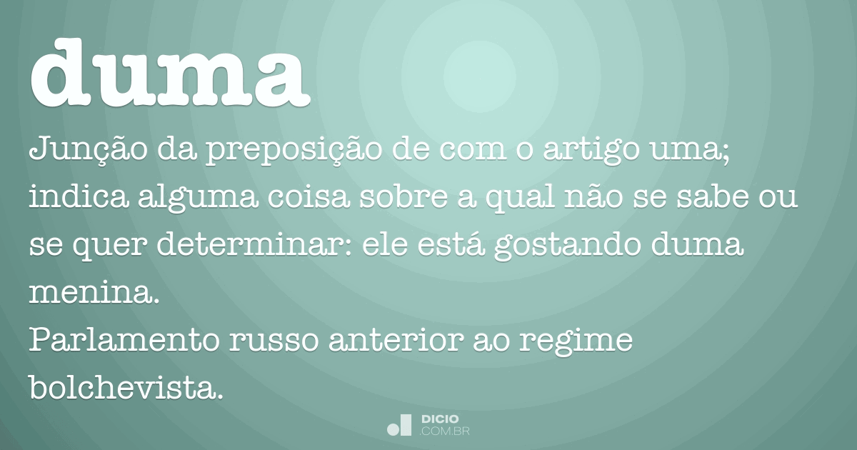 Duma - Dicio, Dicionário Online de Português