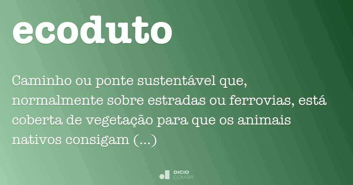 Ecoduto - Dicio, Dicionário Online de Português