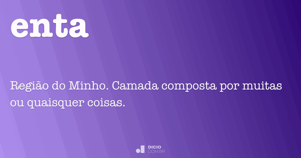 Enta - Dicio, Dicionário Online de Português