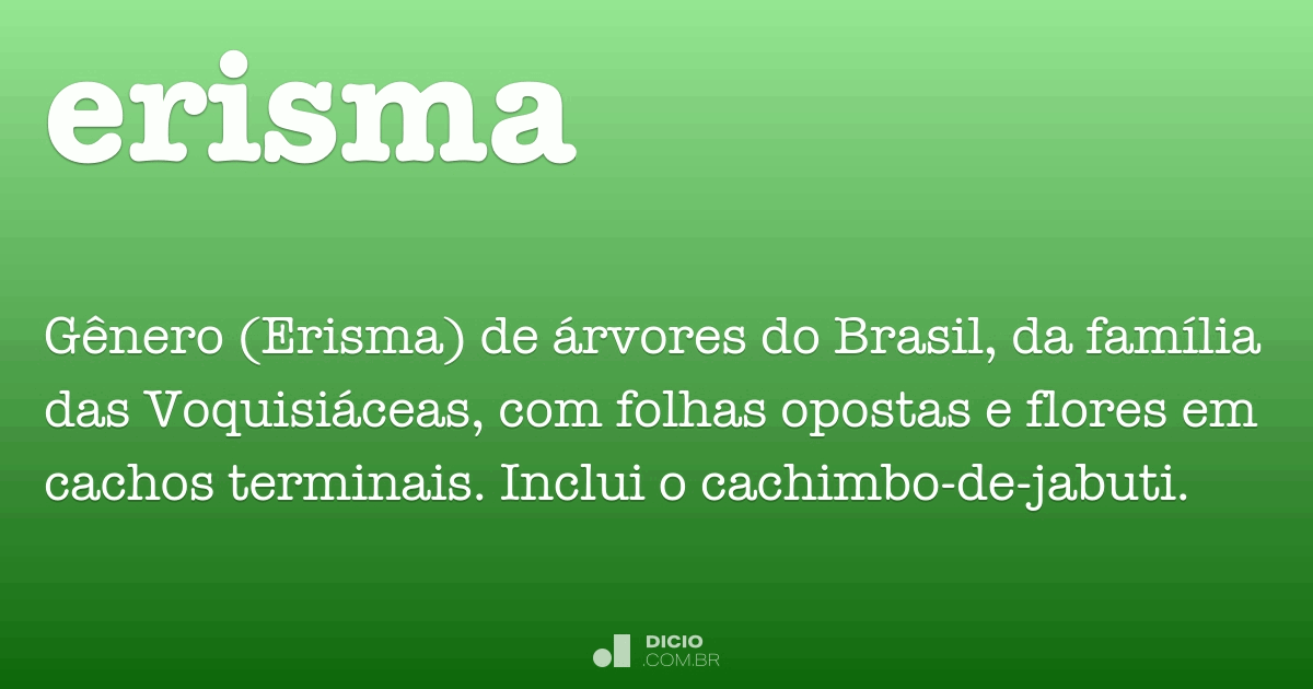 Erisma - Dicio, Dicionário Online de Português