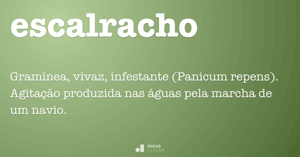 Escalracho - Dicio, Dicionário Online de Português