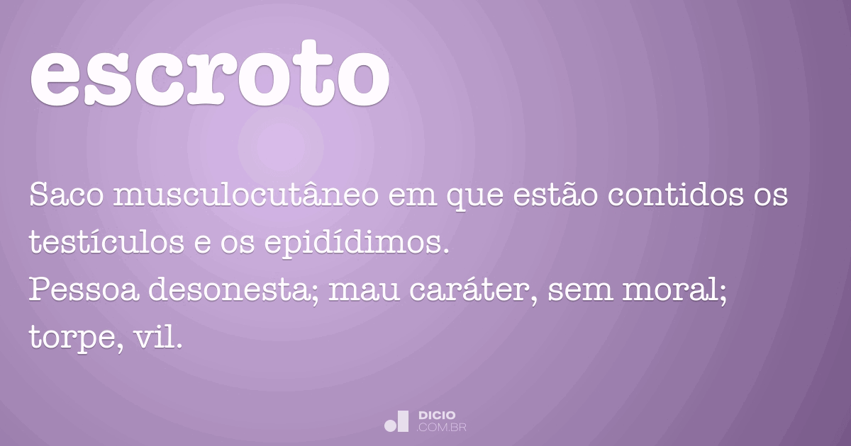 Escroto - Dicio, Dicionário Online de Português