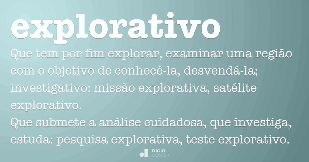 Explorativo - Dicio, Dicionário Online de Português