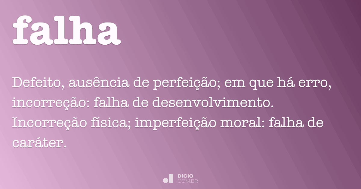 Falha - Dicio, Dicionário Online de Português