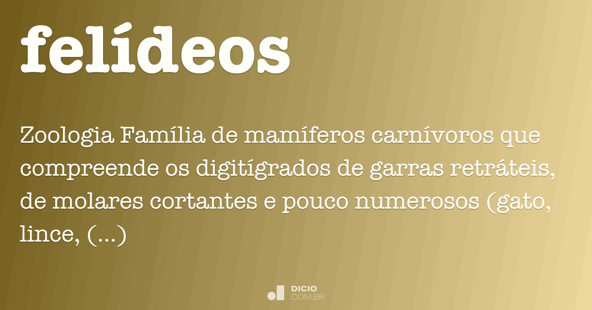 Felídeos - Dicio, Dicionário Online de Português