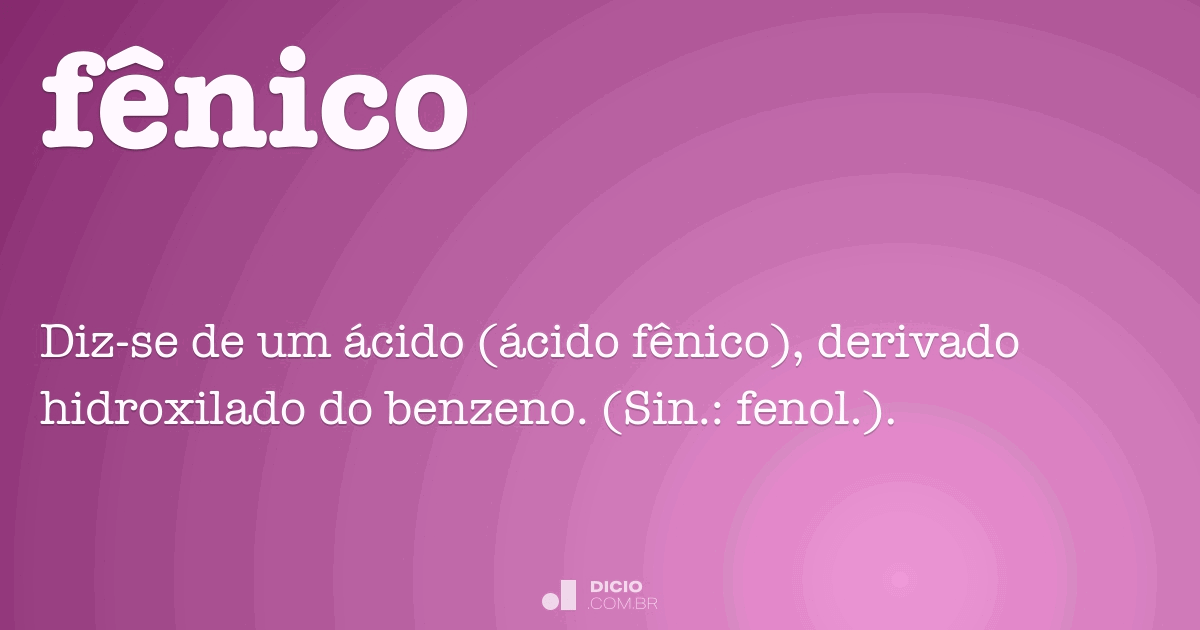 Fênico - Dicio, Dicionário Online de Português