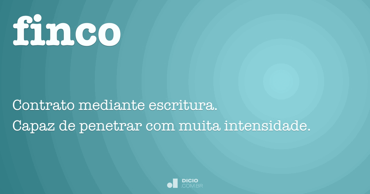 Finco - Dicio, Dicionário Online de Português