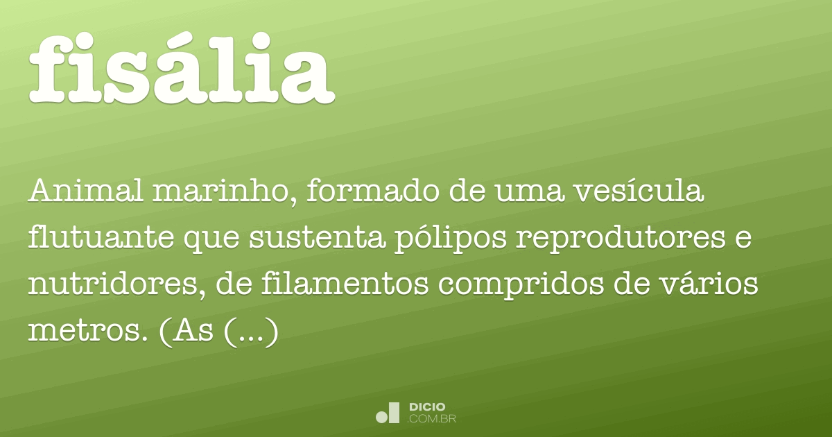 Fisália - Dicio, Dicionário Online de Português