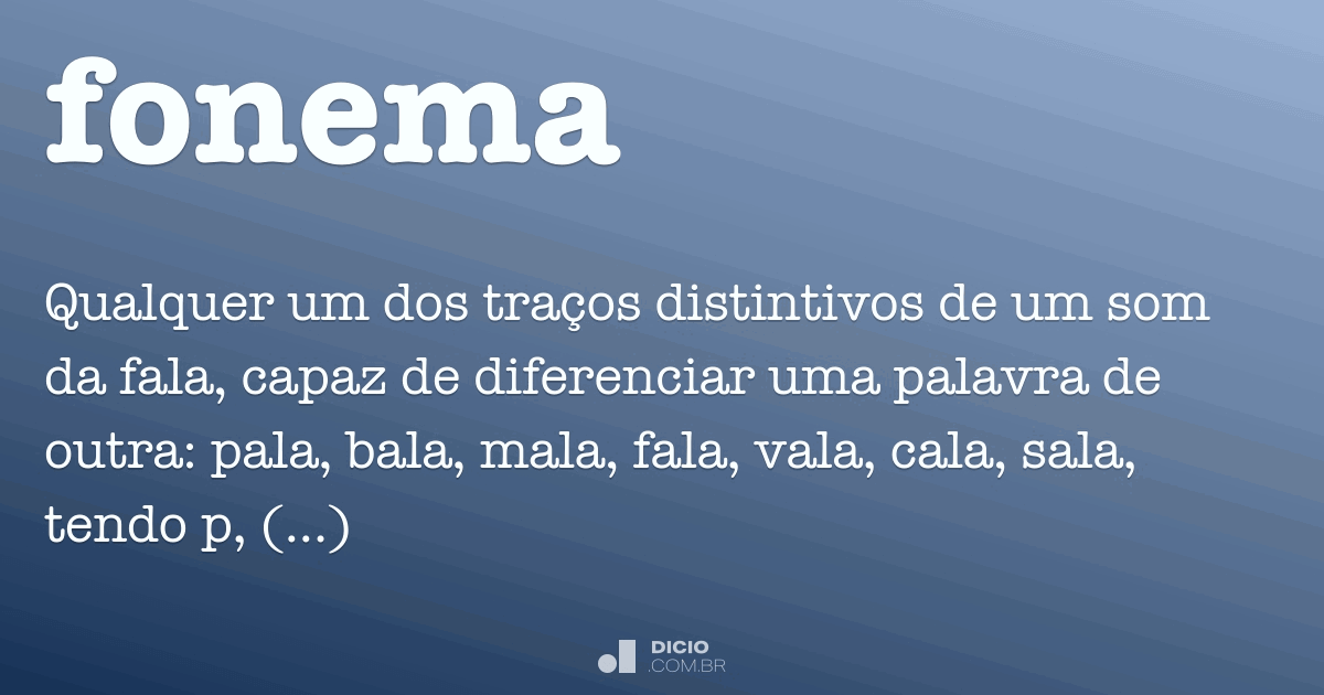 Fonema - Dicio, Dicionário Online de Português