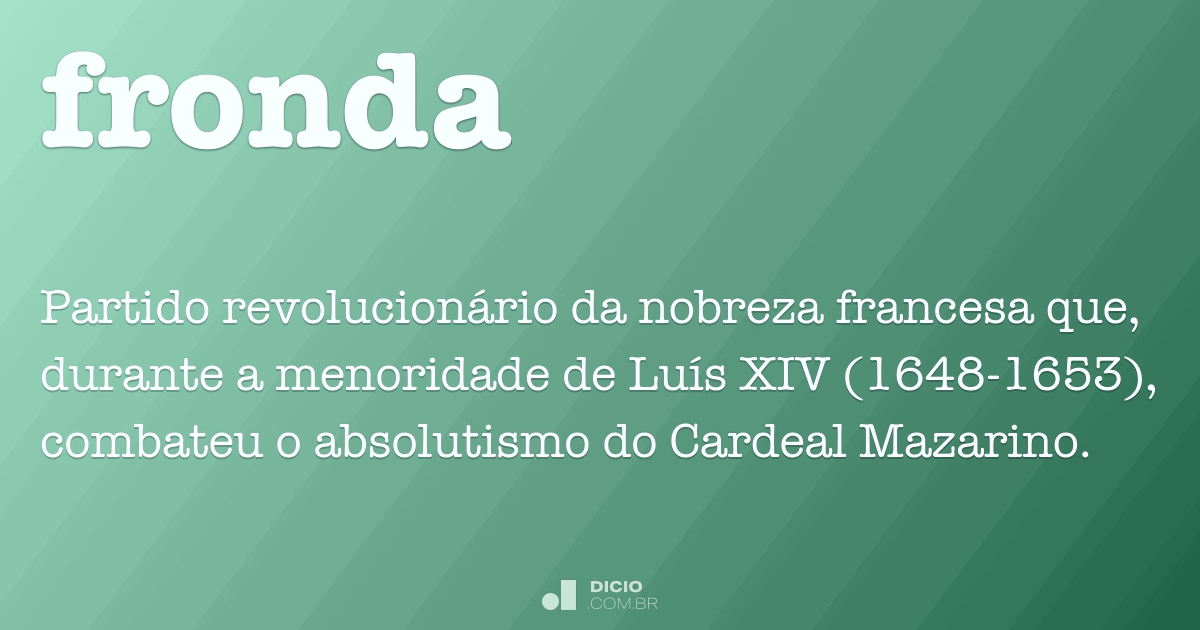 Fronda - Dicio, Dicionário Online de Português