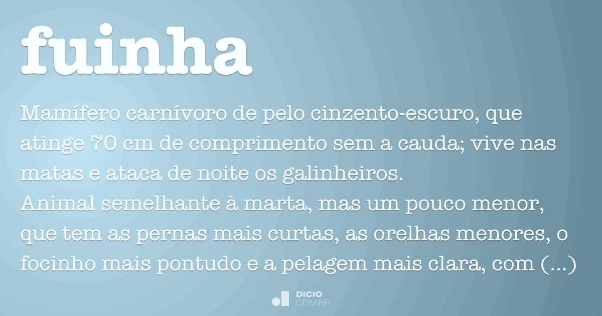 Fuinha - Dicio, Dicionário Online de Português