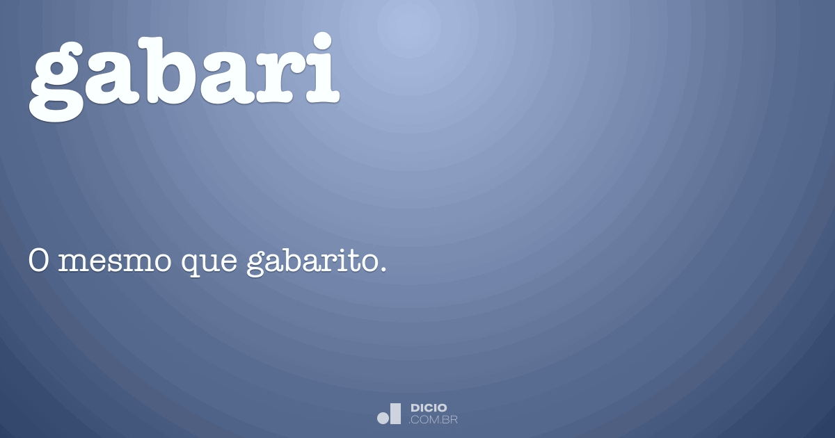 Gabari - Dicio, Dicionário Online de Português