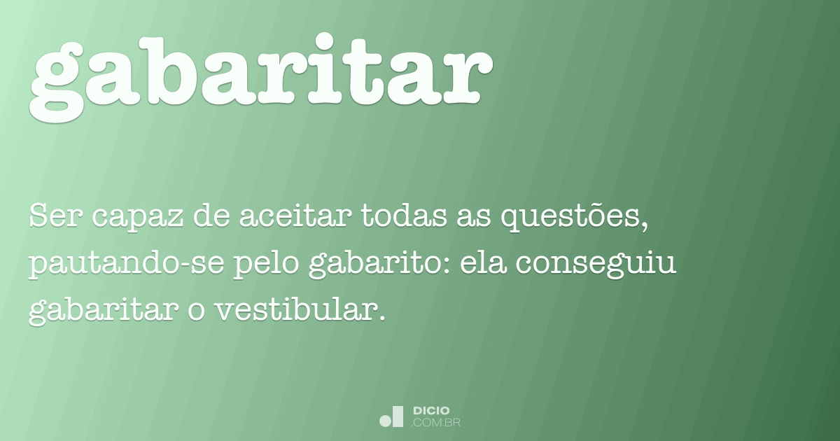 O Que Significa Gabaritar - LIBRAIN