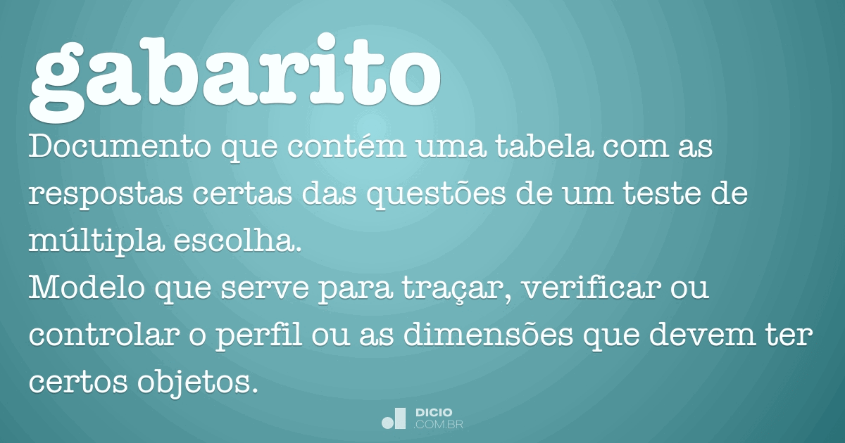 Gabarito - Dicio, Dicionário Online de Português