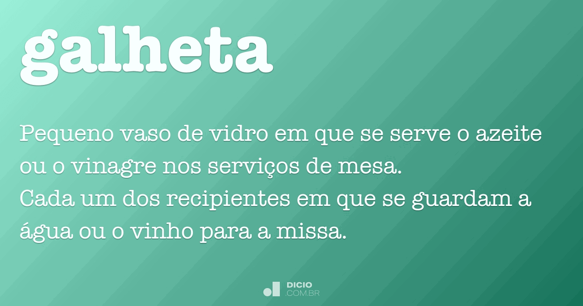 Galheta - Dicio, Dicionário Online de Português