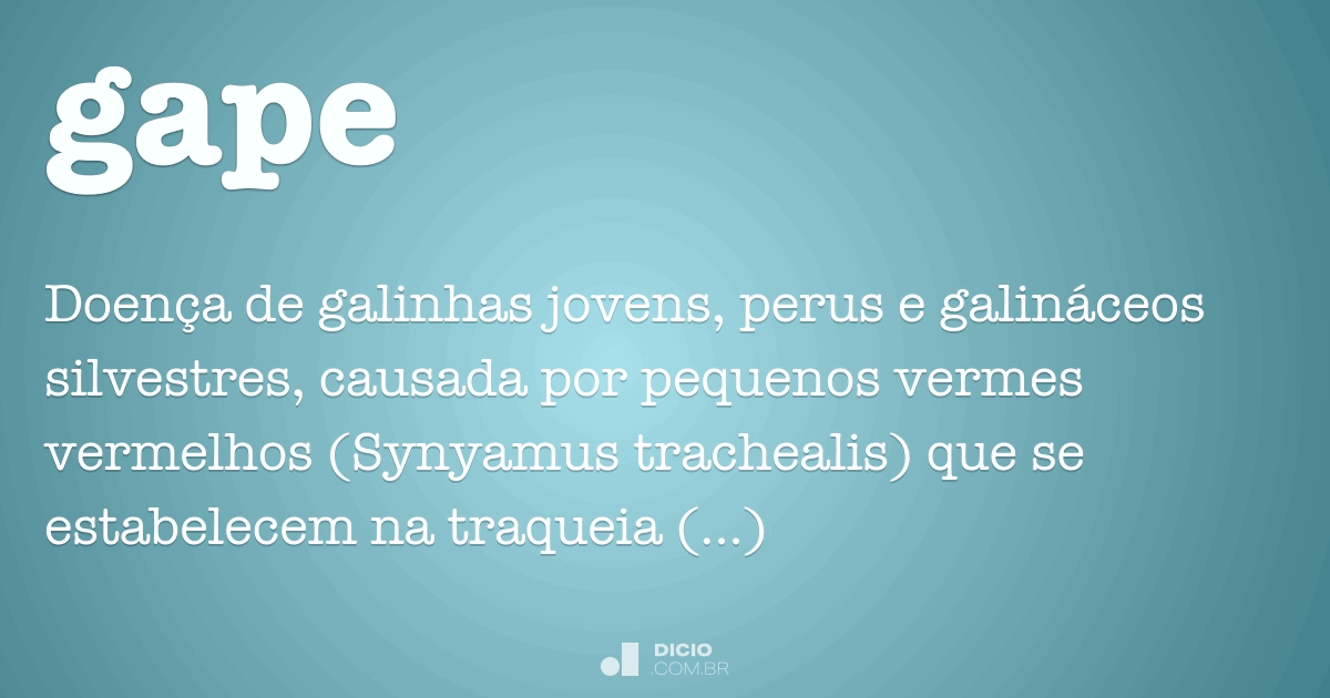 Gape - Dicio, Dicionário Online de Português
