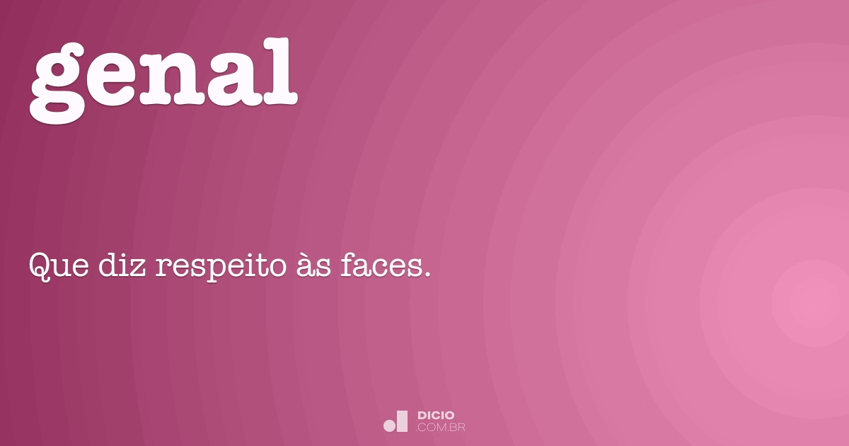 Genal - Dicio, Dicionário Online de Português