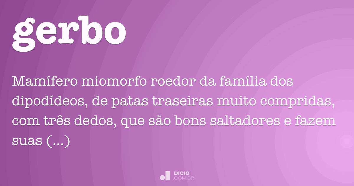 Gerbo - Dicio, Dicionário Online de Português