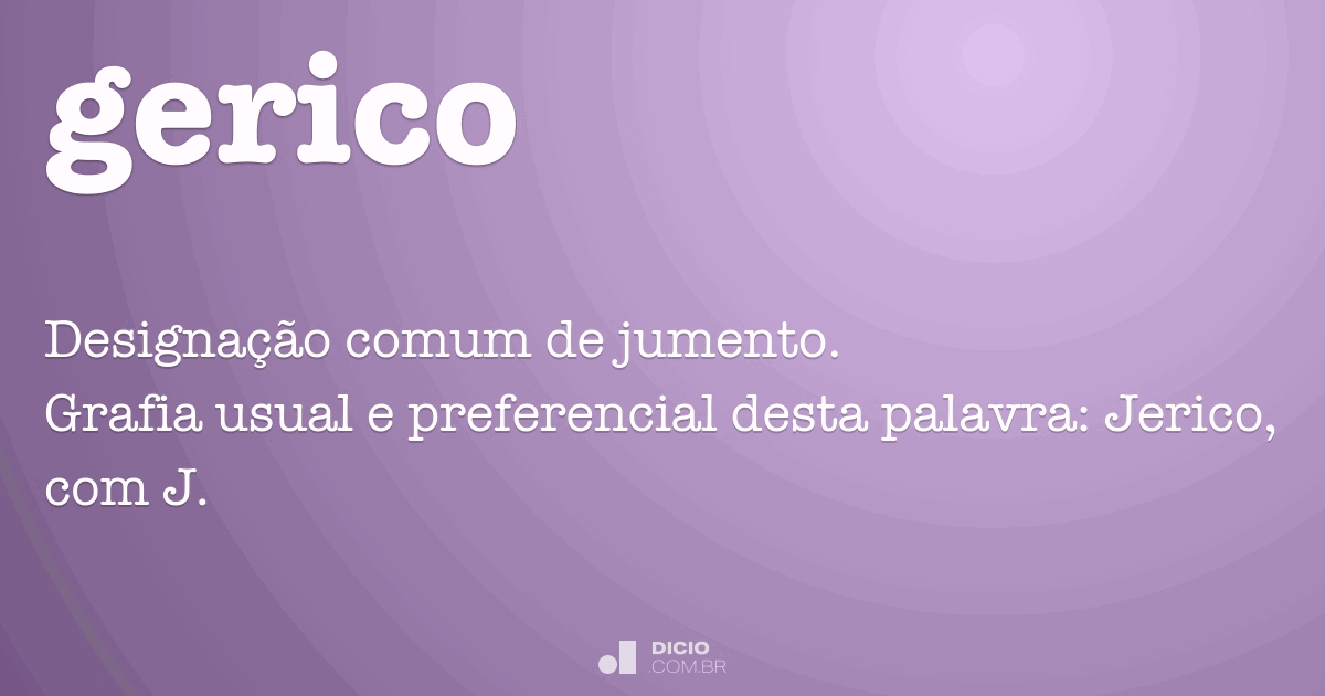 Gerico - Dicio, Dicionário Online de Português