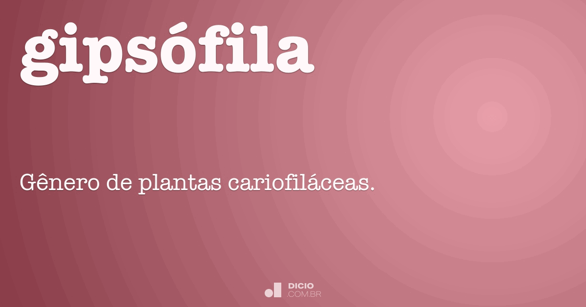 Gipsófila - Dicio, Dicionário Online de Português