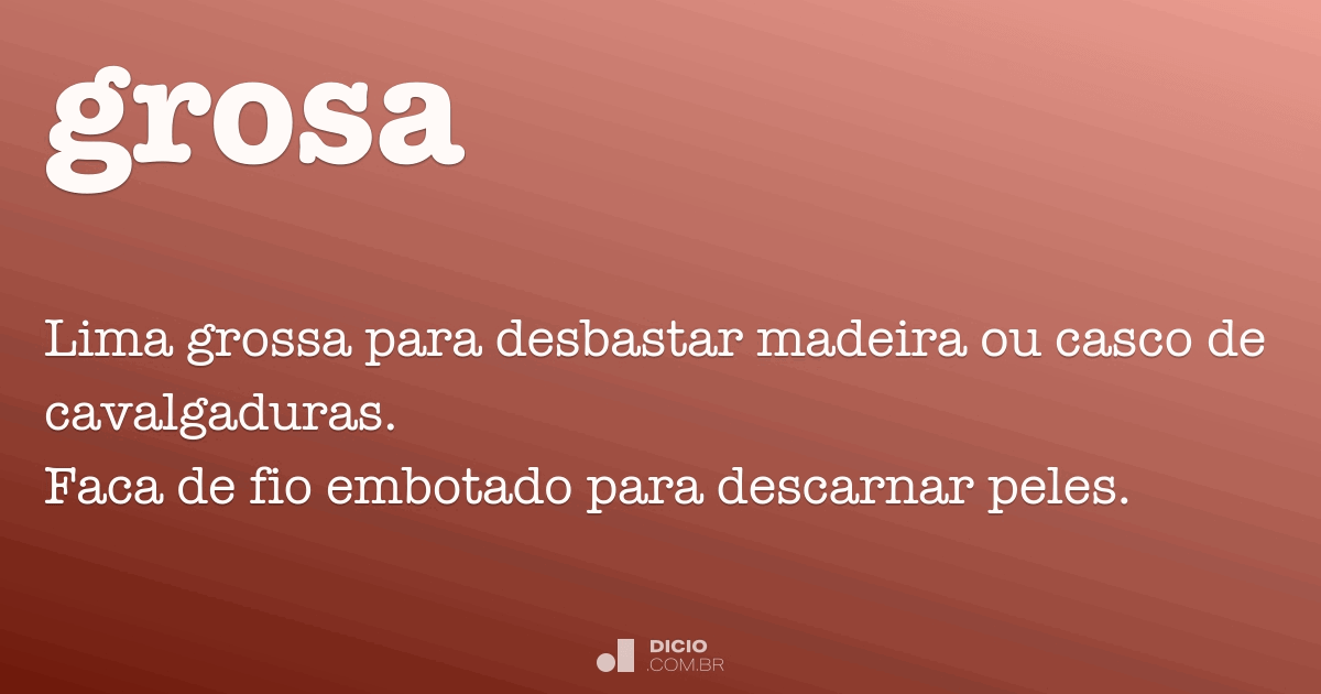 Grosa - Dicio, Dicionário Online de Português