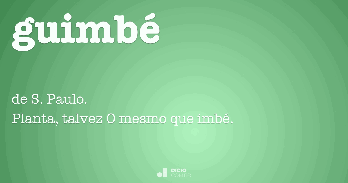 Guimbé - Dicio, Dicionário Online de Português