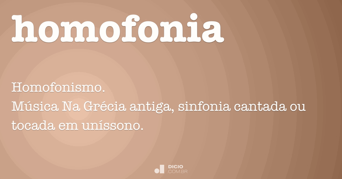 Homofonia - Dicio, Dicionário Online de Português