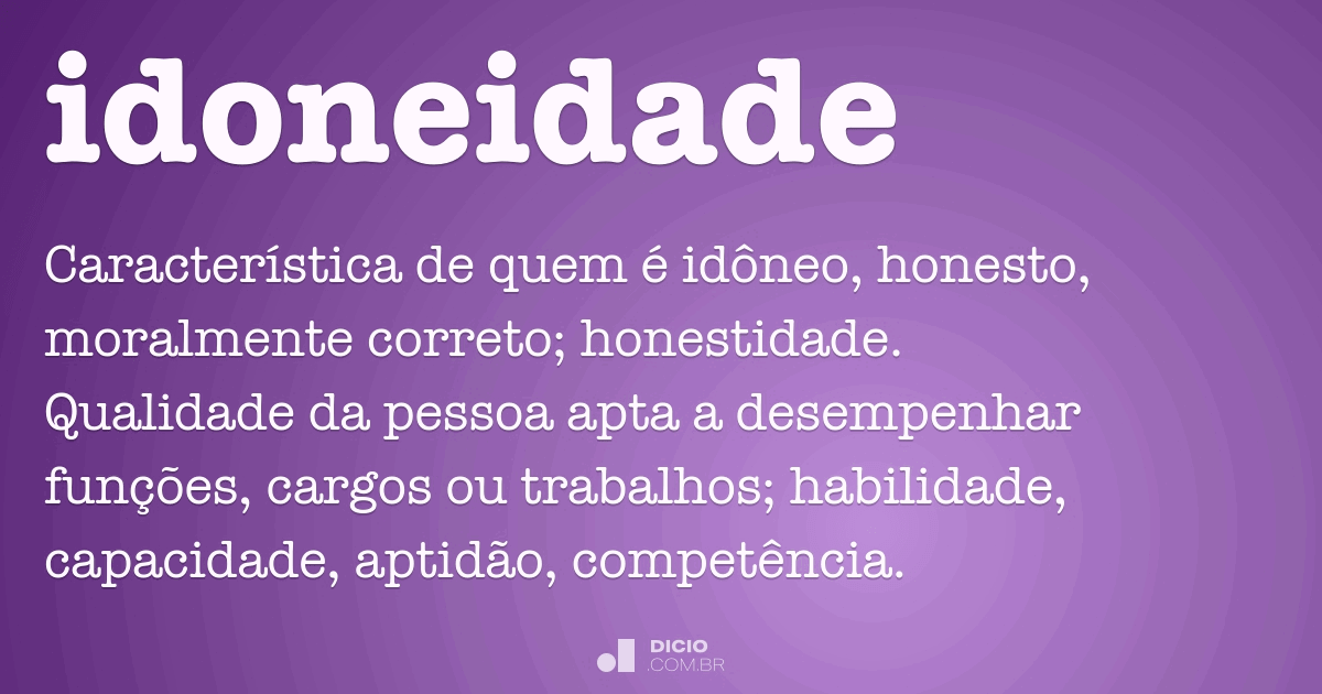Idoneidade - Dicio, Dicionário Online de Português