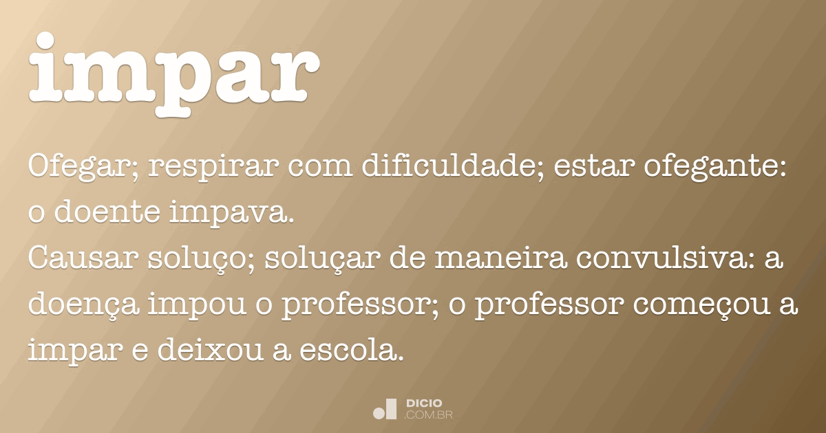 Impar - Dicio, Dicionário Online de Português