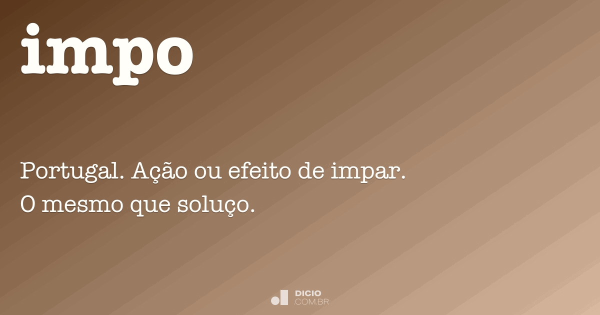 Impo - Dicio, Dicionário Online de Português