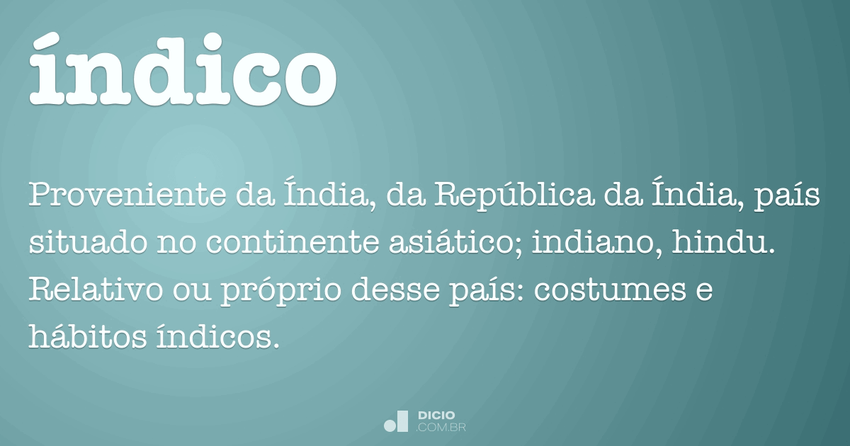 Índico - Dicio, Dicionário Online de Português