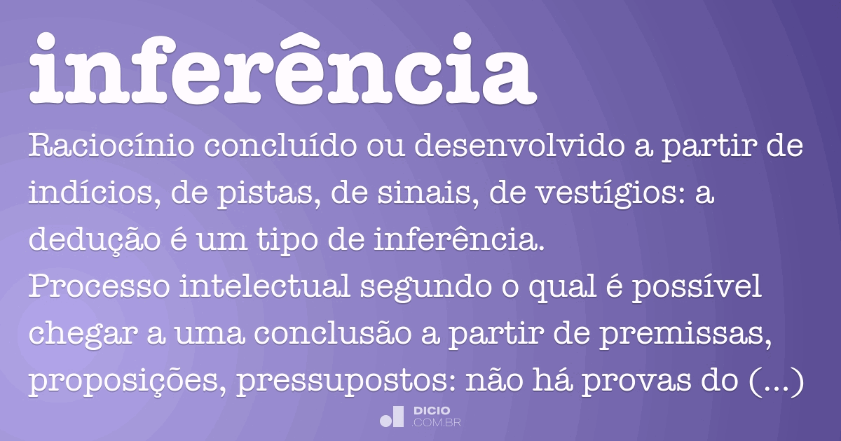 Inferência - Dicio, Dicionário Online de Português