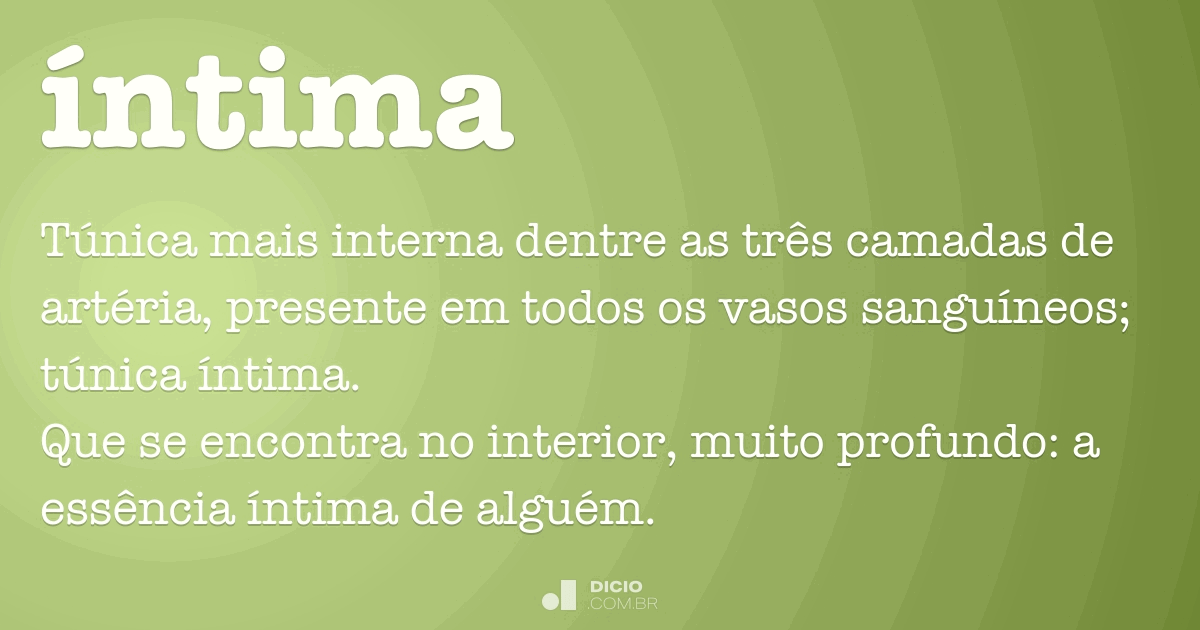 Íntima - Dicio, Dicionário Online de Português