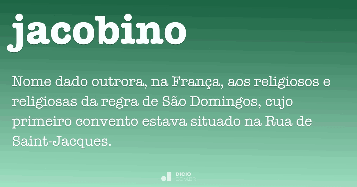 Jacobino - Dicio, Dicionário Online de Português